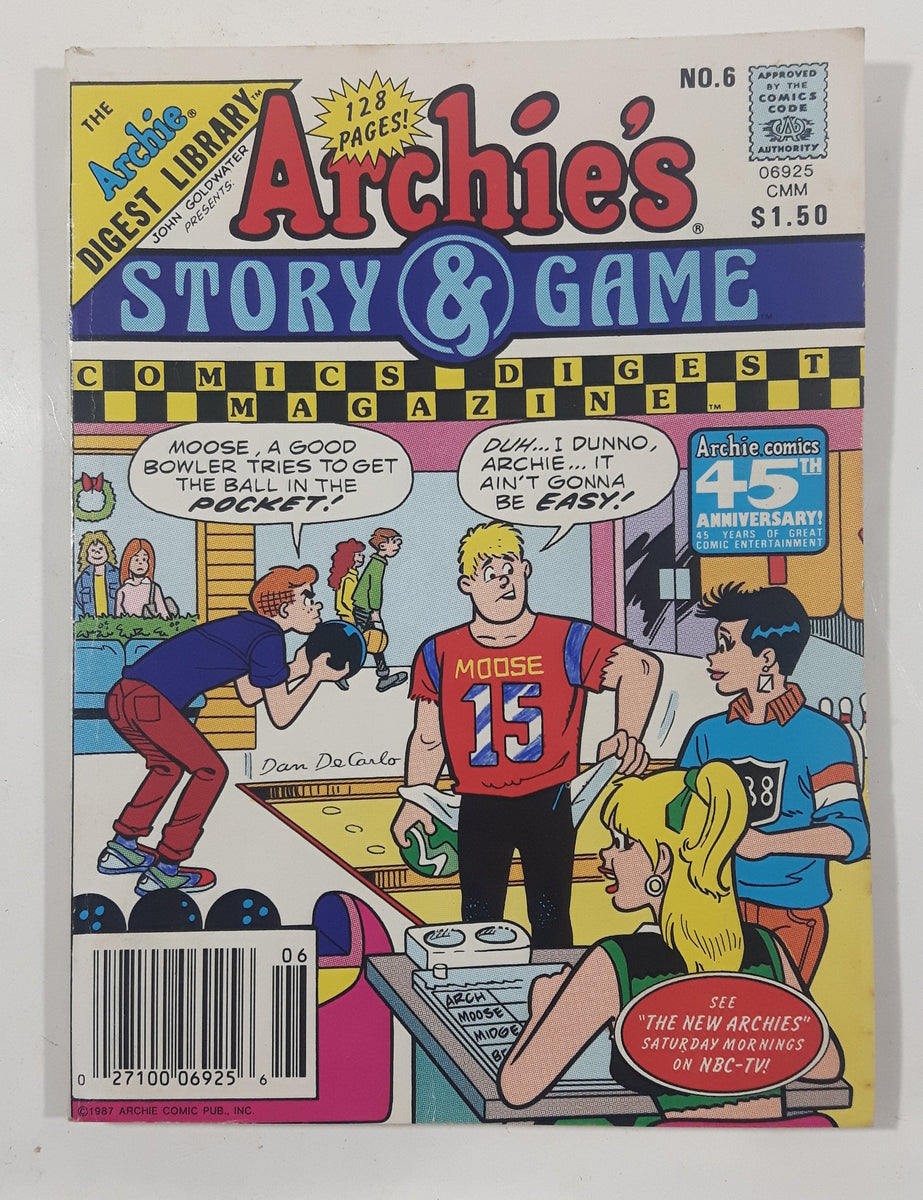 1987 The Archie Digest Library No. 6 Archie's Story & Game Magazine Co ...