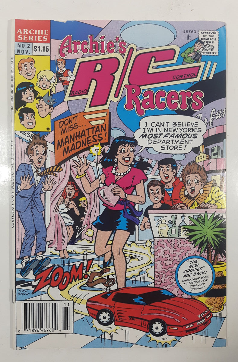 1989 Archie Series Nov. No. 2 Archie's R/C Radio Control Racers Comic ...