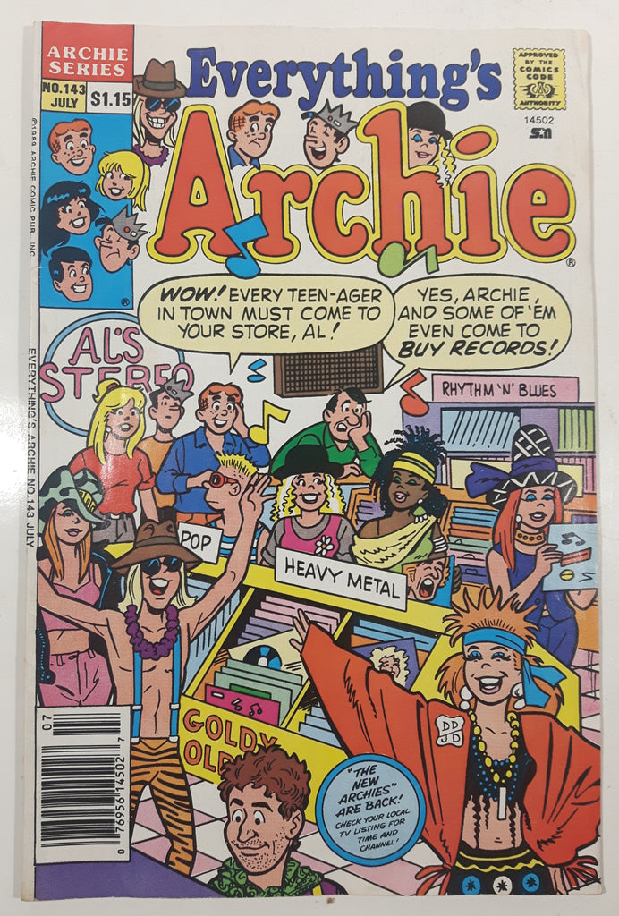 1989 Archie Series July No. 143 Everything's Archie Comic Book ...