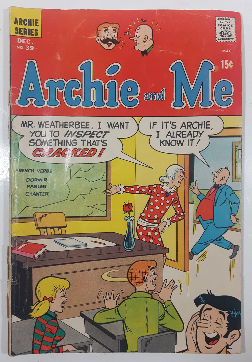 1970 Archie Series Dec No. 39 Archie and Me 15 Cent Comic Book ...