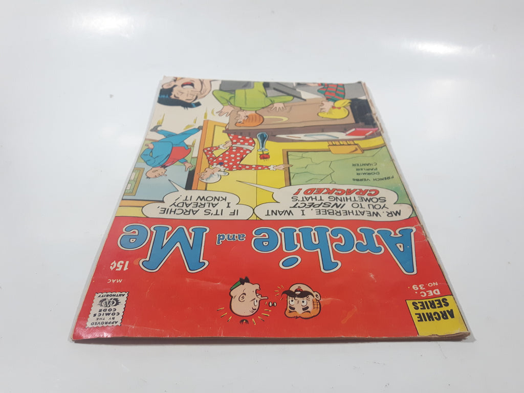 1970 Archie Series Dec No. 39 Archie and Me 15 Cent Comic Book ...