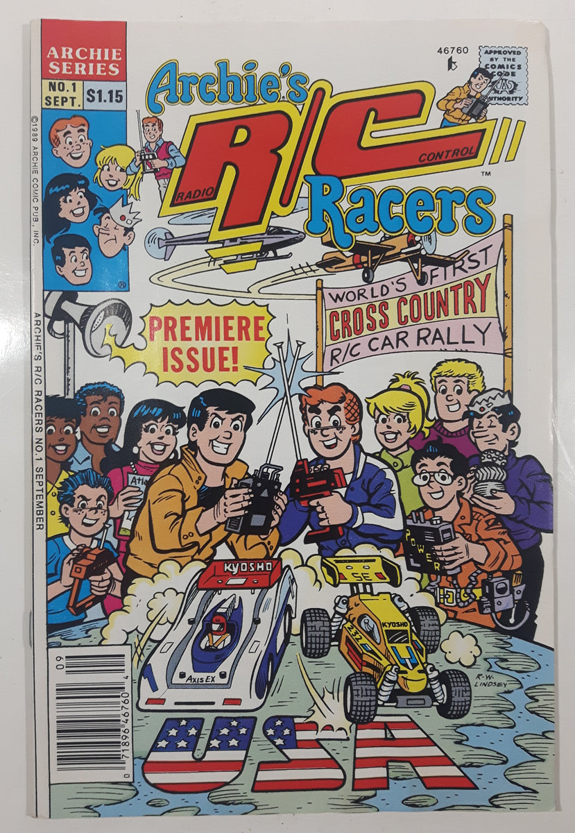 1989 Archie Series Sept No. 1 Archie's R/C Radio Control Racers Comic ...