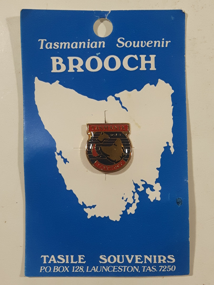 Tasmania and its Territory Enamel Metal Lapel Pin Brooch on Card ...