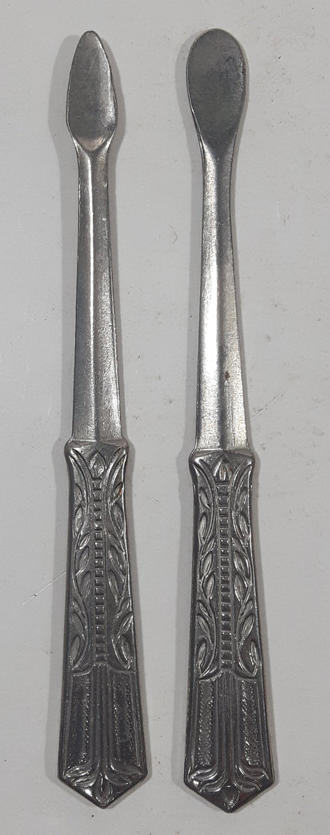 Antique Miniature 3 1/2" Long Silver Snuff Spoon Set of 2 – Treasure ...