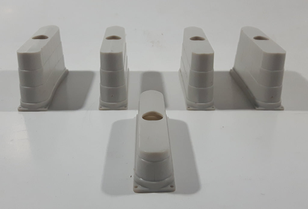 Tyco HO Scale Bridge Trestle Support Piers Grey Plastic Toys 4 Large 1 ...