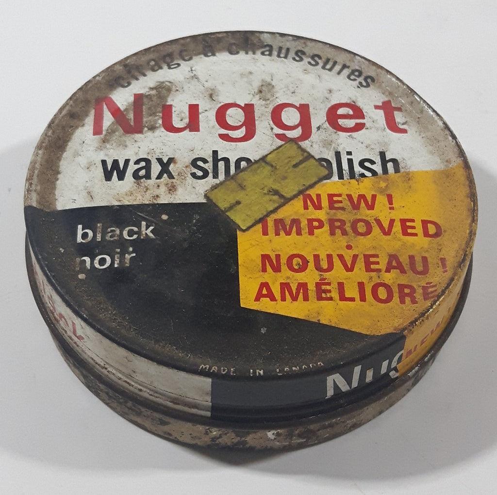 Vintage Nugget Wax Shoe Polish (Black) Tin Metal Canister – Treasure ...