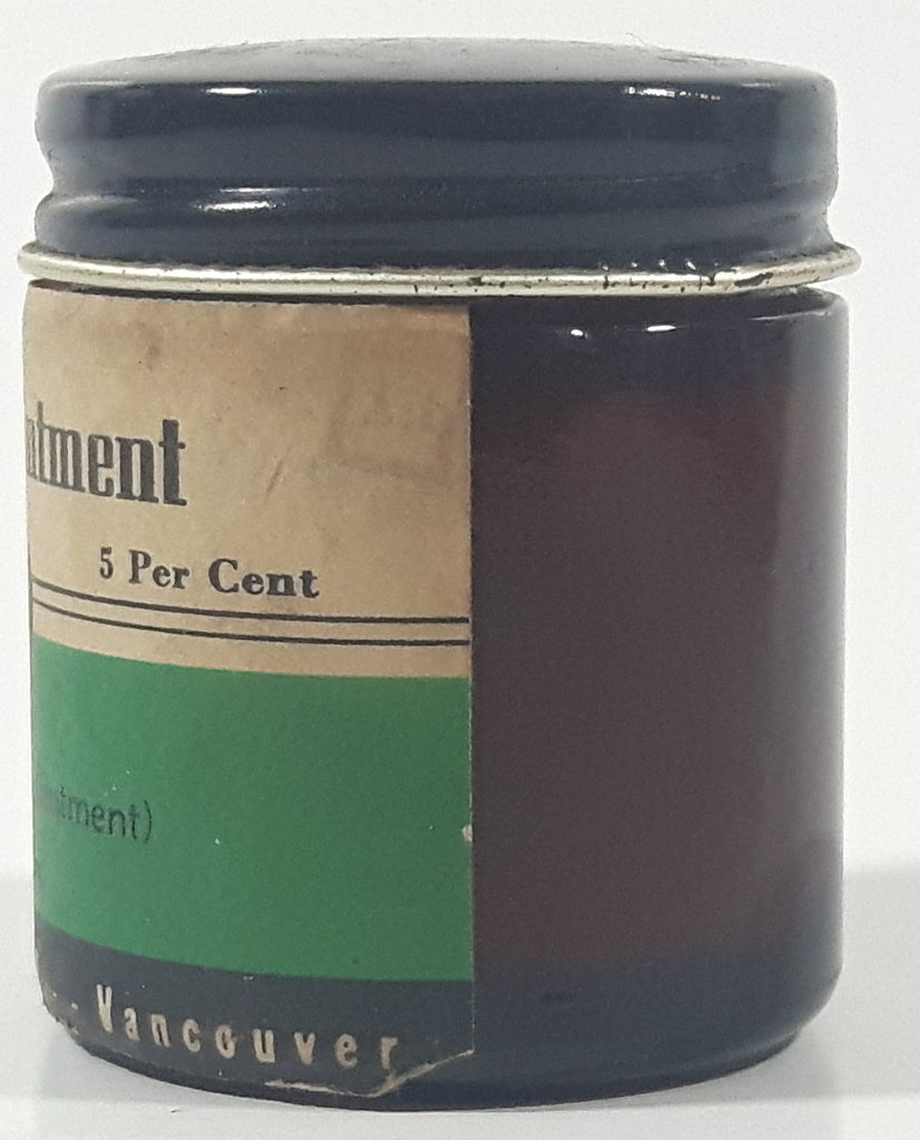Rare Antique Barham White Precipitate Ointment 2" Tall Brown Glass Jar ...