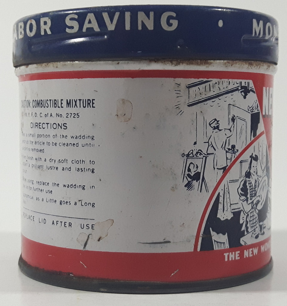 Vintage Nevr-Dull The Original Magic Wadding Polish 2 5/8" Tall Tin Me ...