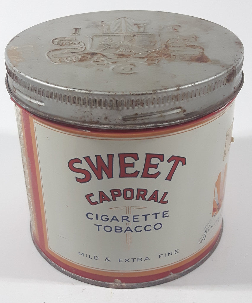 Vintage 1960s Sweet Caporal Cigarette Tobacco Tin Metal Can – Treasure ...