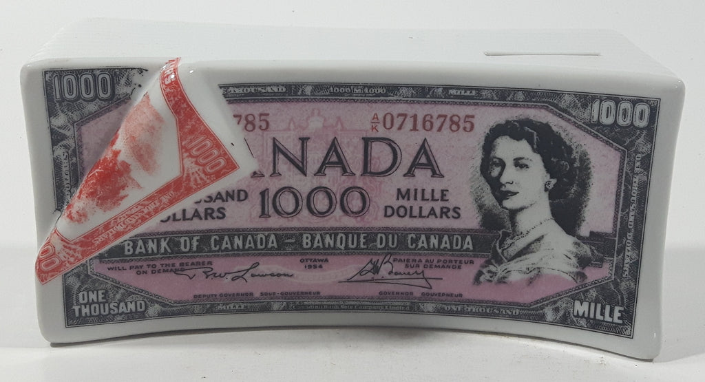 Canada Canadian $1000 One Thousand Dollar Bill Stack Shaped Ceramic Co ...