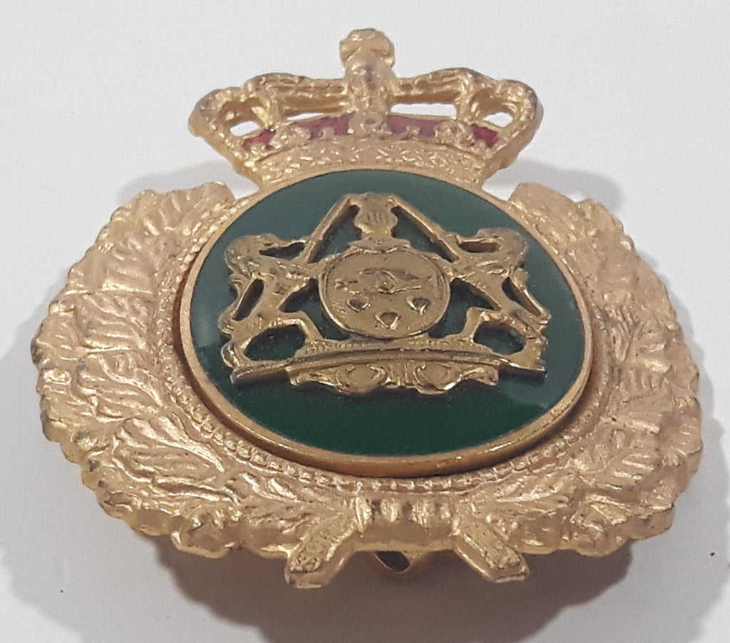 Vintage Denmark Danish Police Officer Gold Tone Metal Hat Cap Badge Pi ...