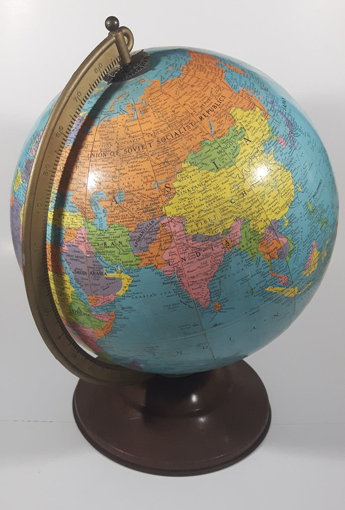 Vintage 1950s Replogle 12" Reference Globe with Metal Base – Treasure ...