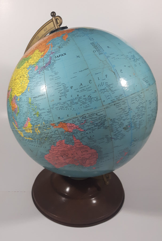 Vintage 1950s Replogle 12" Reference Globe with Metal Base – Treasure ...
