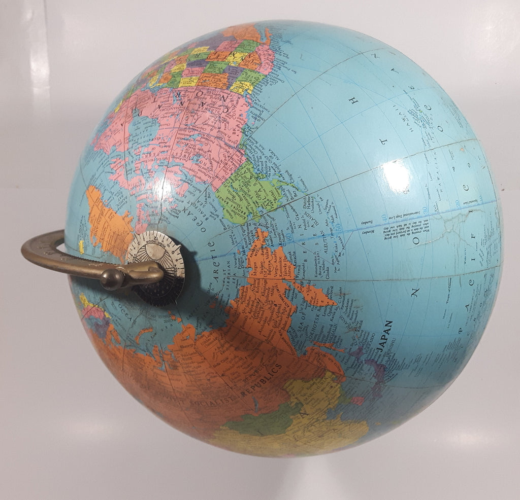 Vintage 1950s Replogle 12" Reference Globe with Metal Base – Treasure ...