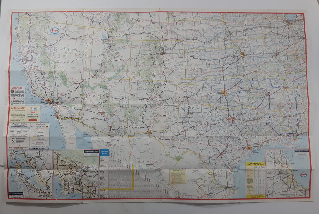 Vintage 1972 Enco Happy Motoring Guide Western United States Road Map ...
