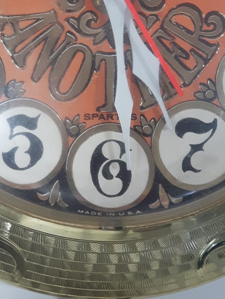 Vintage Spartan "Have Another" Pocket Watch Style Backwards Numbers Ha ...