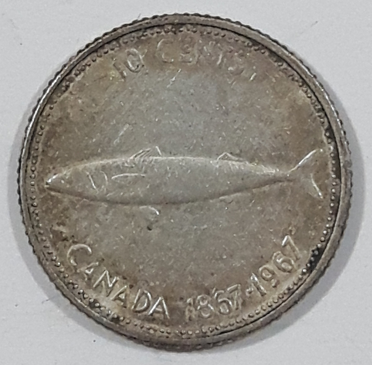 1867 1967 Canada Queen Elizabeth II Mackerel Fish 10 Cents Metal Coin ...