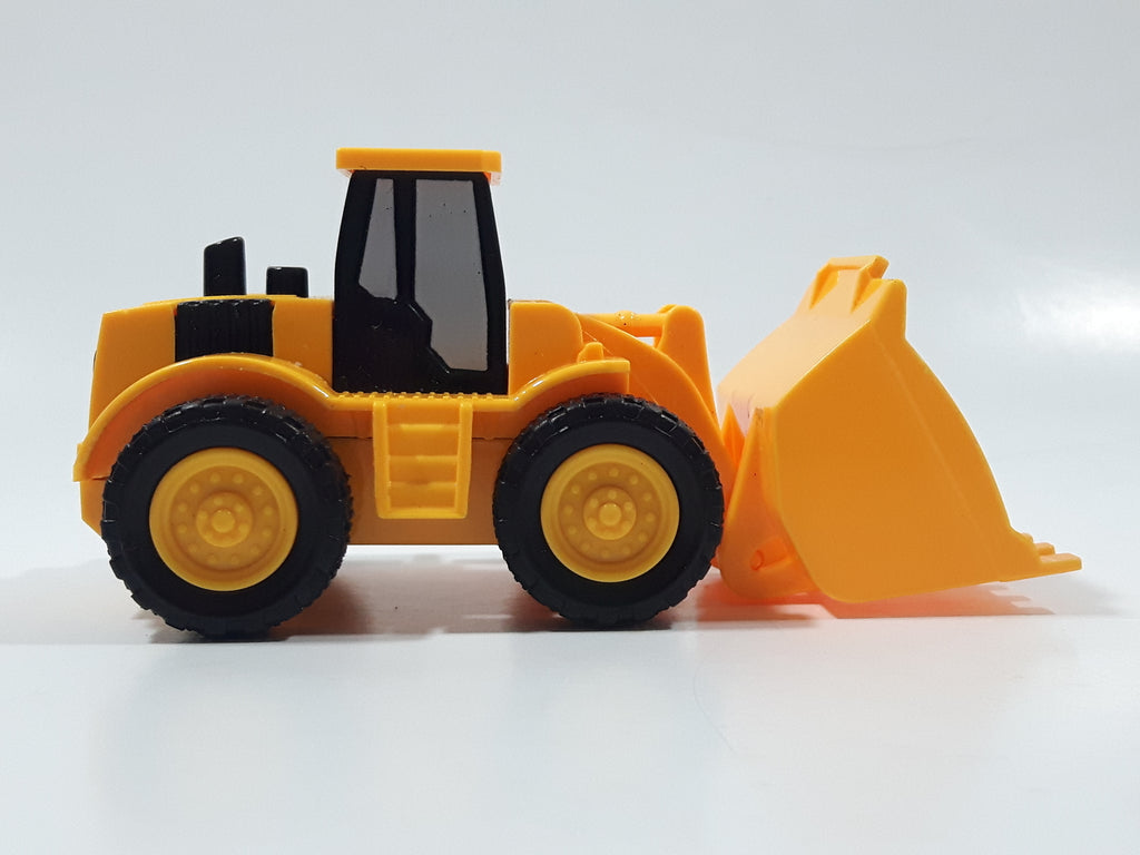 Front End Loader Yellow Plastic Pull Back Die Cast Toy Car Vehicle ...