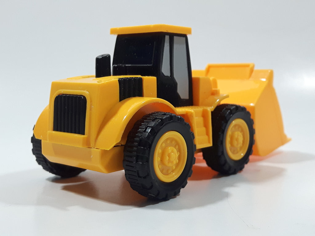Front End Loader Yellow Plastic Pull Back Die Cast Toy Car Vehicle ...