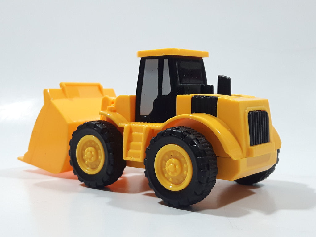 Front End Loader Yellow Plastic Pull Back Die Cast Toy Car Vehicle ...
