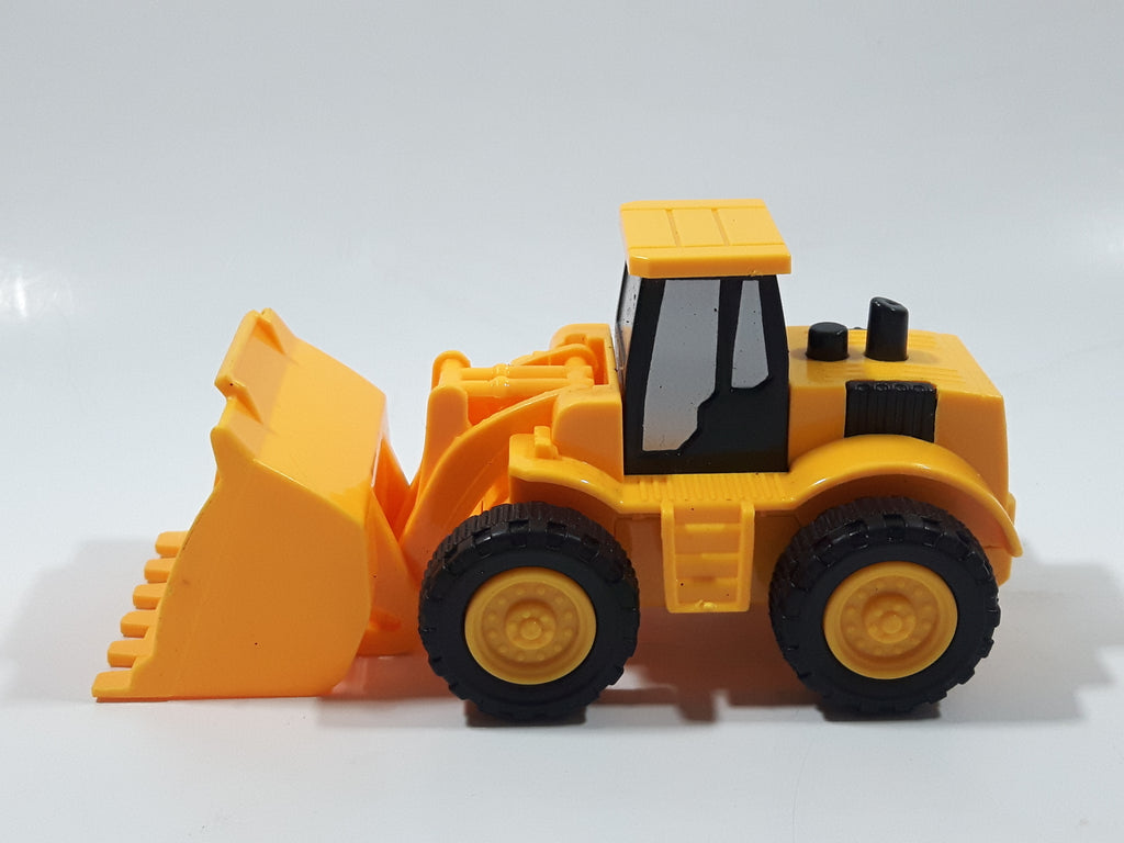 Front End Loader Yellow Plastic Pull Back Die Cast Toy Car Vehicle ...