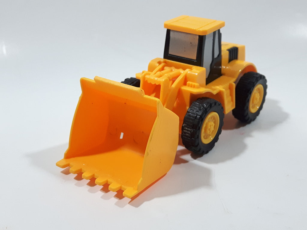 Front End Loader Yellow Plastic Pull Back Die Cast Toy Car Vehicle ...