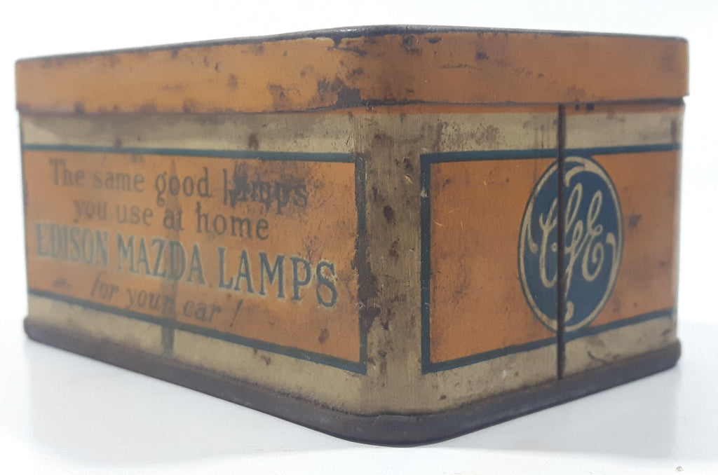 Vintage Edison Mazda Lamps For Your Car The Handy Kit Of Spares Tin Me ...