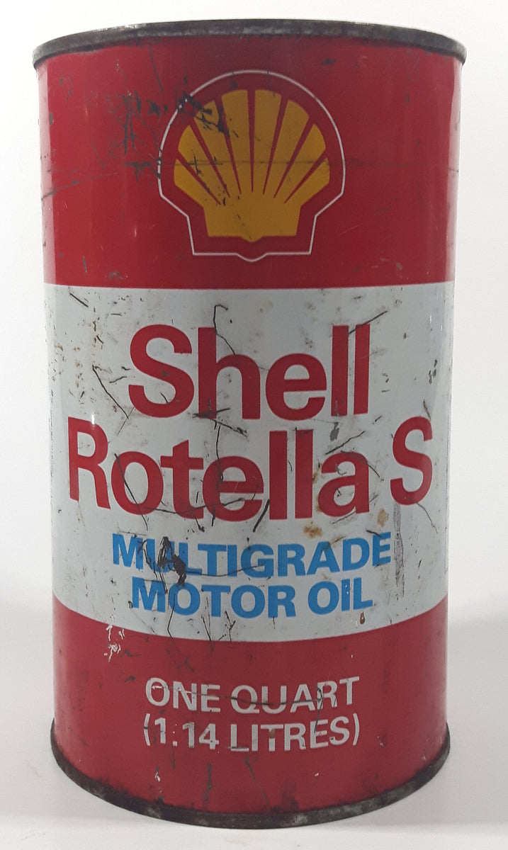 Vintage Shell Rotella S Multigrade Motor Oil 6 1/2" Tall One Quart 1.1 ...