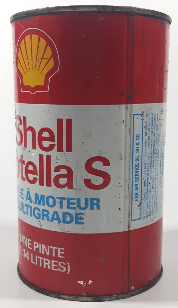 Vintage Shell Rotella S Multigrade Motor Oil 6 1/2" Tall One Quart 1.1 ...