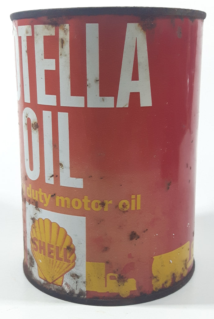 Vintage Shell Rotella S Heavy Duty Motor Oil 5 1/2" Tall One U.S. Quar ...