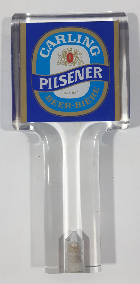 Vintage Carling Pilsener Beer 6" Clear Acrylic Beer Tap Handle Pull ...