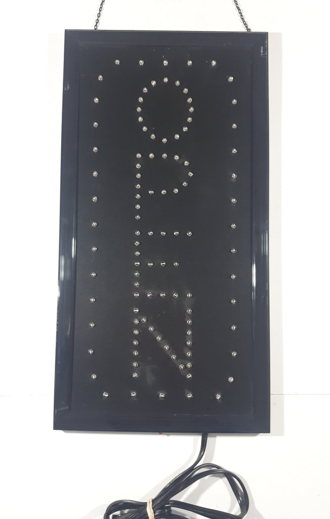 OPEN Sign Bright Blue and Red LED 9 3/4" x 19" Animated Sign – Treasure ...