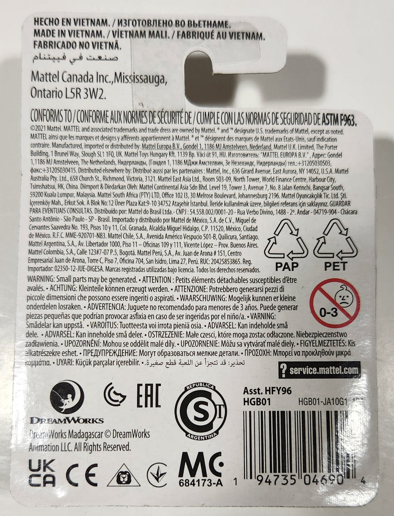 2018 Mattel Micro Collection DreamWorks Madagascar Marty Zebra 2 1/4 ...