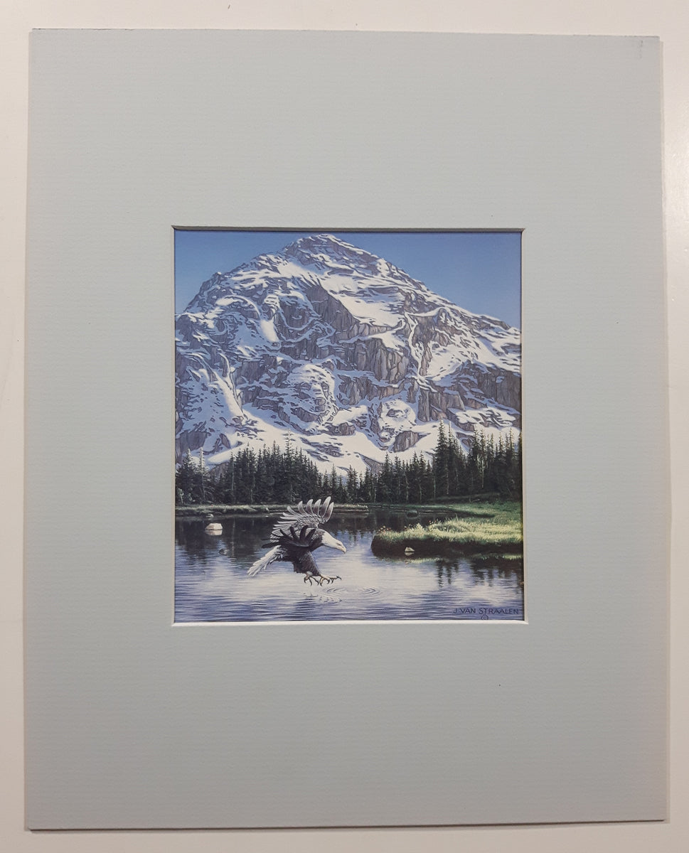 1993 J. Van Straalen Purple Mountain Majesty 4 3/4" x 5 1/4" Painting ...
