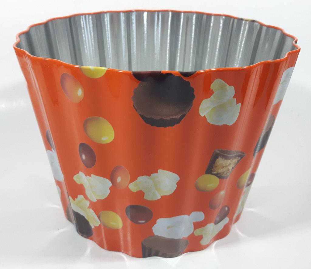 Snapco Reese's Peanut Butter Cups 6 1/4" Tall Metal Can Popcorn Bucket ...
