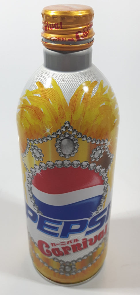 Rare Pepsi Carnival Japanese 500mL 7 3/4" Tall Bottle Shaped Aluminum ...