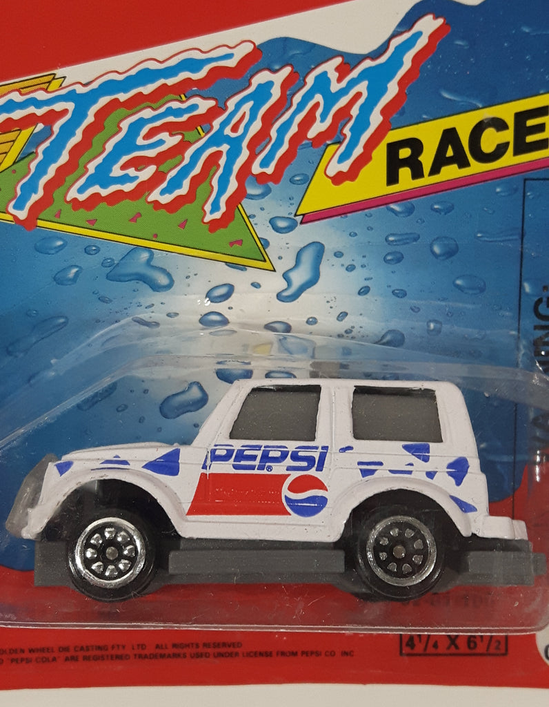 1993 Golden Wheels Pepsi Cola Team Racer Jeep Die Cast Toy Car Vehicle ...