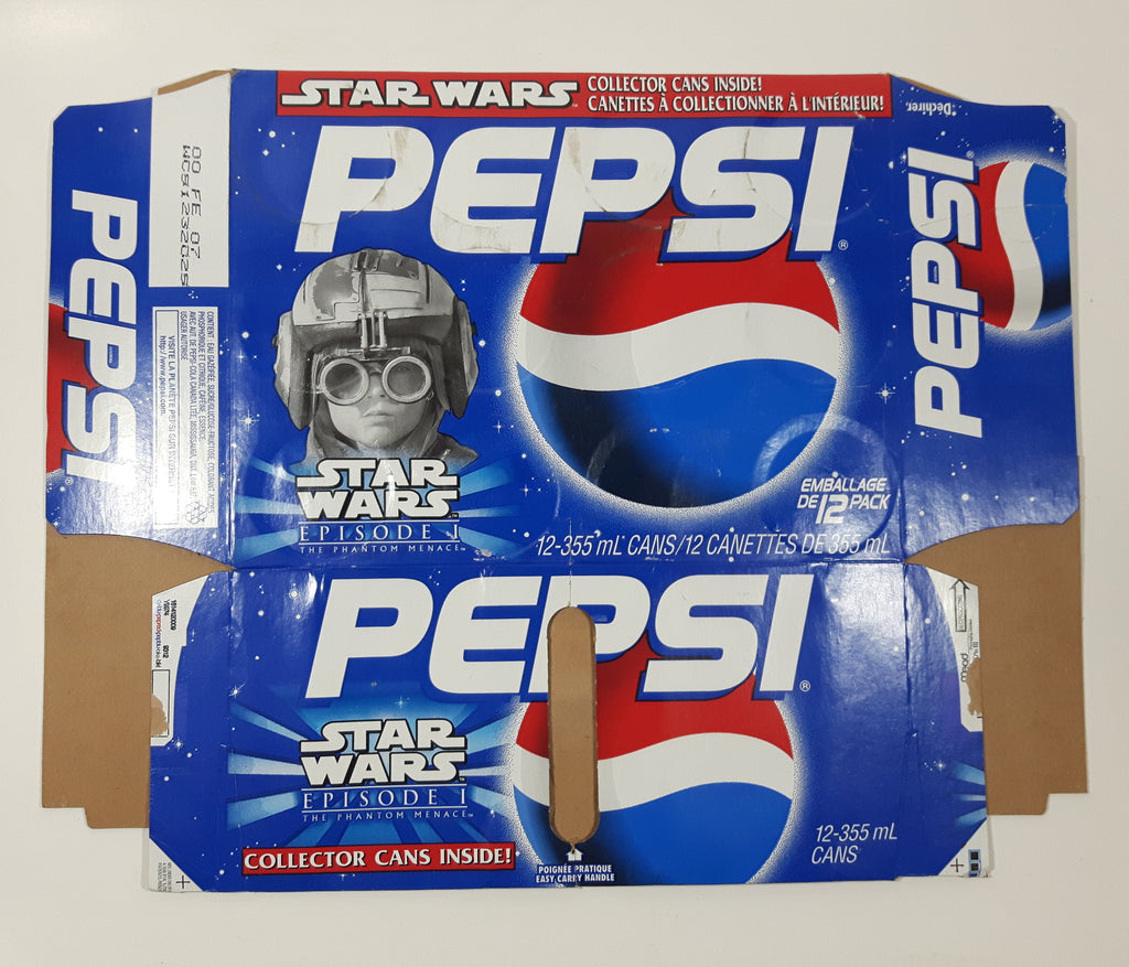 1990s Pepsi Star Wars Episode 1 The Phantom Menace 12 Pack 355mL Unfol ...