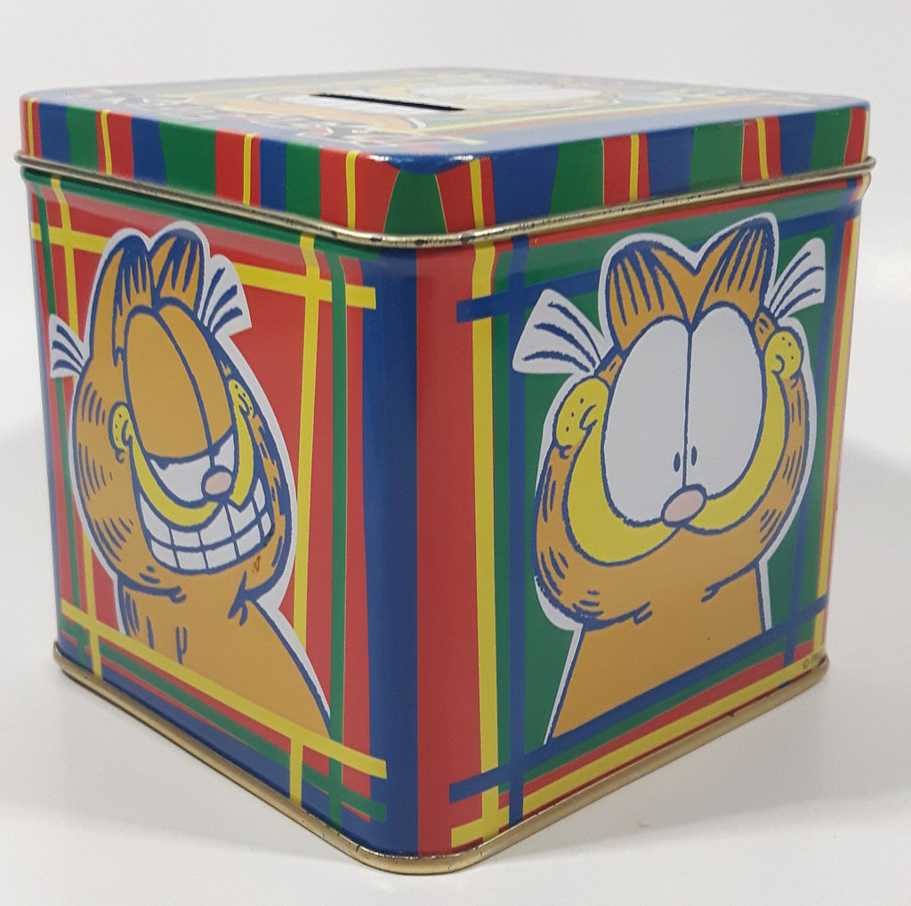 Paws Jim Davis Garfield "Feed The Kitty" Tin Metal Coin Bank – Treasure ...