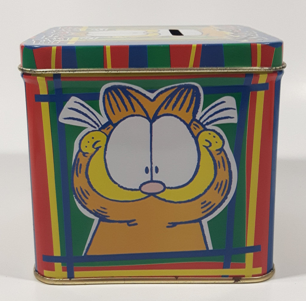 Paws Jim Davis Garfield "Feed The Kitty" Tin Metal Coin Bank – Treasure ...