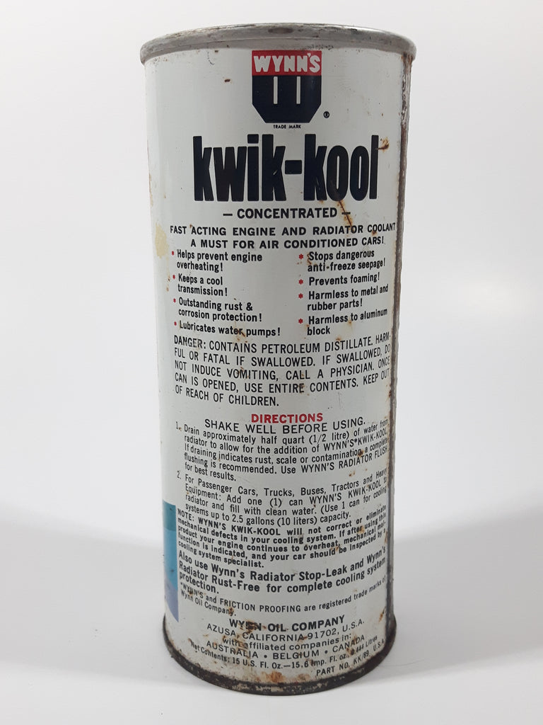 Vintage Wynn's Kwik-Kool Fast Acting Engine And Radiator Coolant 6 1/4 ...