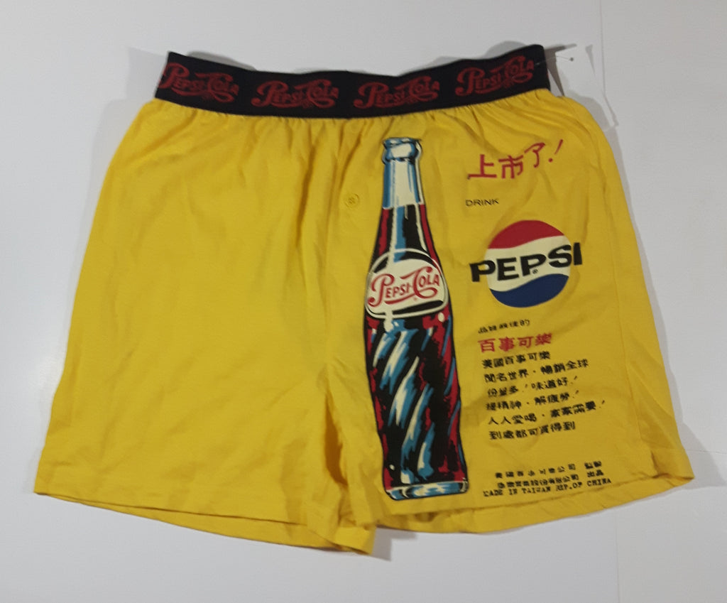 Rare Pepsi Cola Chinese Yellow Boxer Shorts Size M/M Medium New with T ...