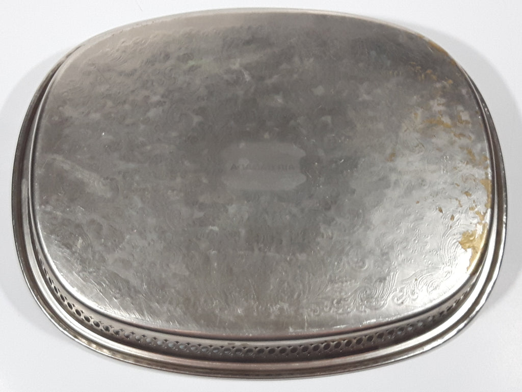 Rare Vintage Wm. A. Rogers 3492 Air Canada Engraved Etched Silver Plat ...