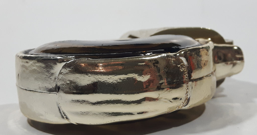 Vintage Avon Derringer Hand Gun Shaped Brown Amber Glass Cologne Bottl ...