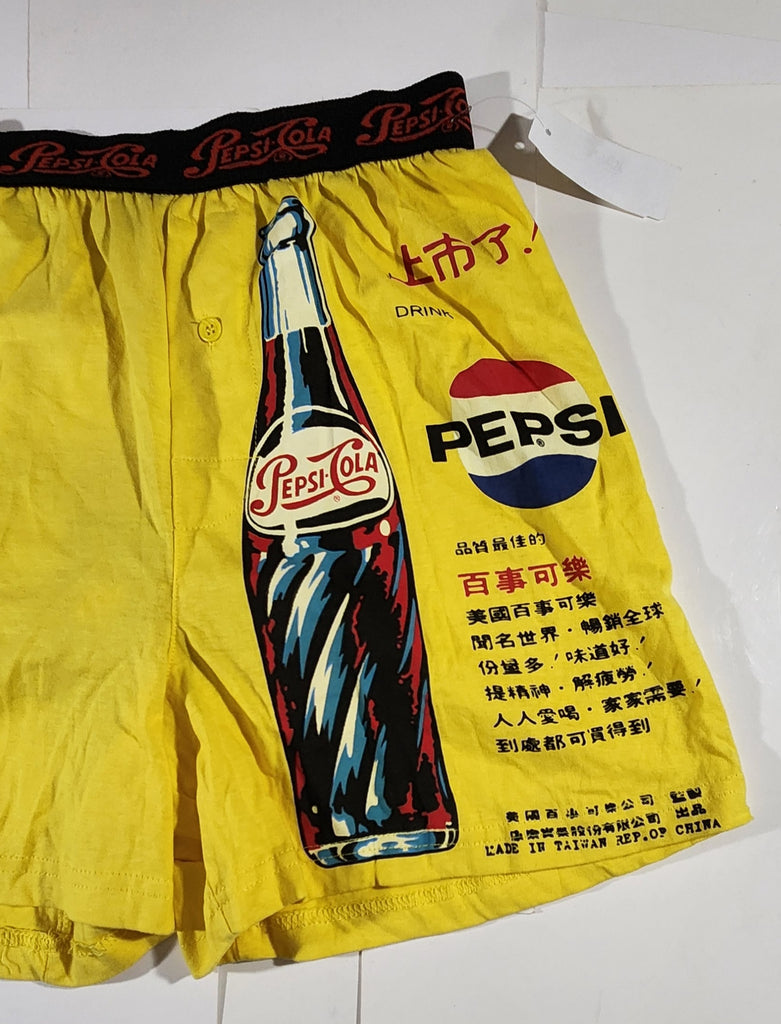 Rare Pepsi Cola Chinese Yellow Boxer Shorts Size M/M Medium New with T ...