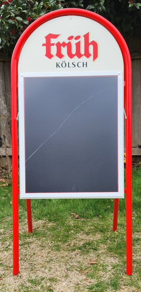 Fruh Kolsch Beer Red Metal 23" x 51" Chalkboard Sidewalk Sign ...