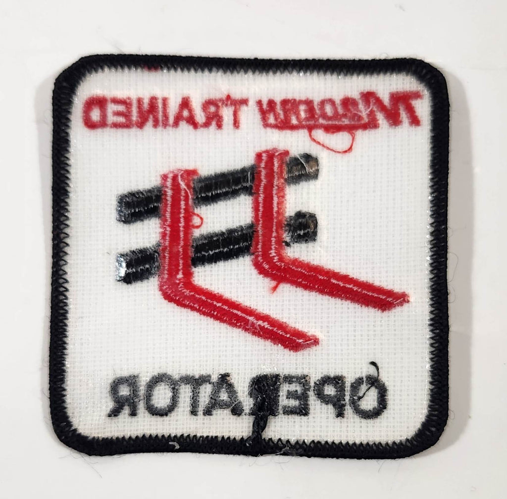 Modern Trained Forklift Operator 3" x 3" Embroidered Fabric Patch Badg ...