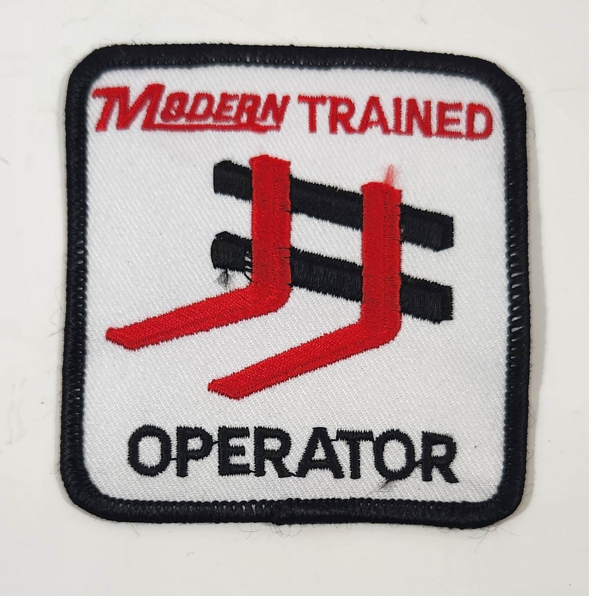 Modern Trained Forklift Operator 3" x 3" Embroidered Fabric Patch Badg ...
